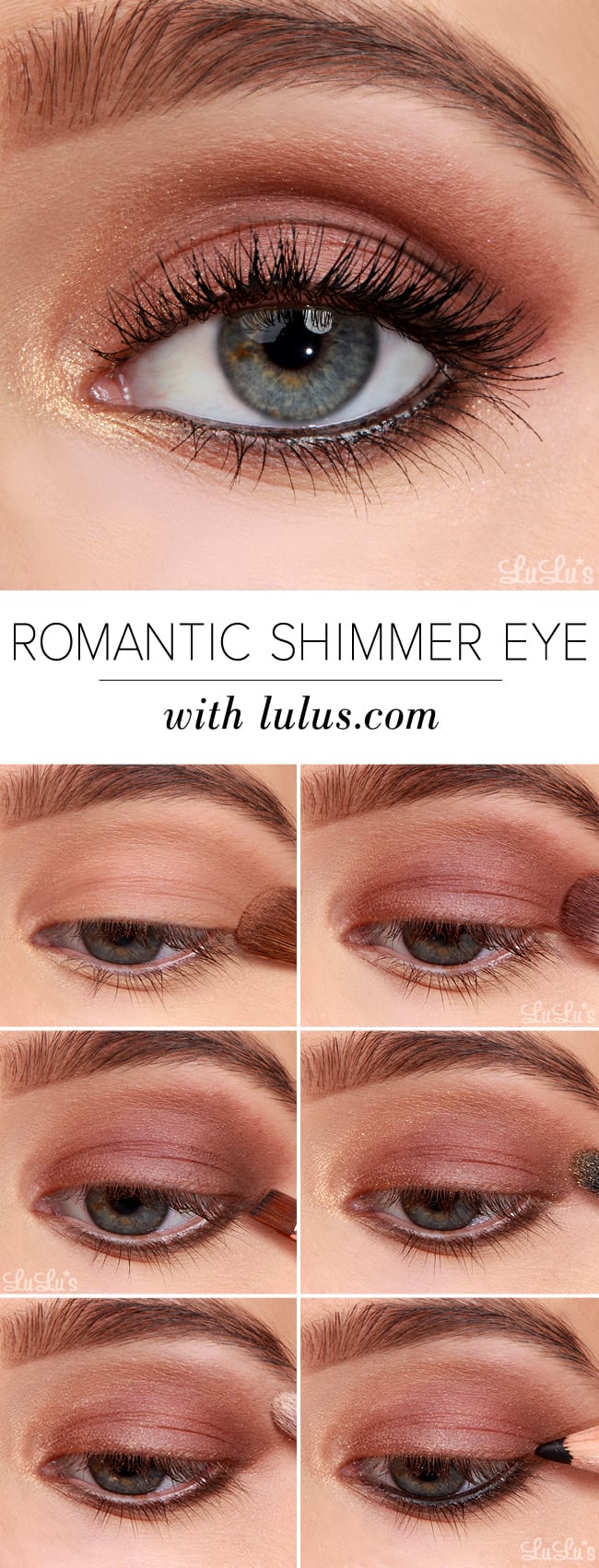 Lulus How To Romantic Shimmer Eyeshadow Tutorial Fashion Blog