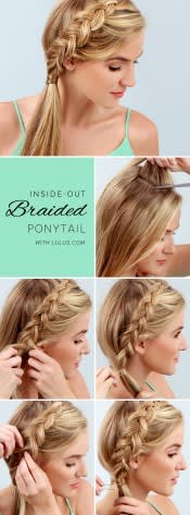 Lulus How-To: Inside-Out Braided Ponytail - Lulus.com Fashion Blog