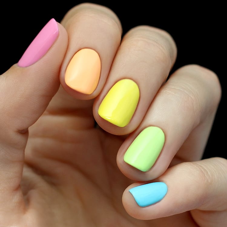 Mani Monday: Neon Rainbow Nail Tutorial - Lulus.com Fashion Blog