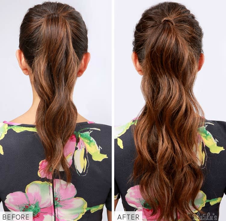 Lulus How-To: Longer & Thicker Ponytail - Lulus.com Fashion Blog