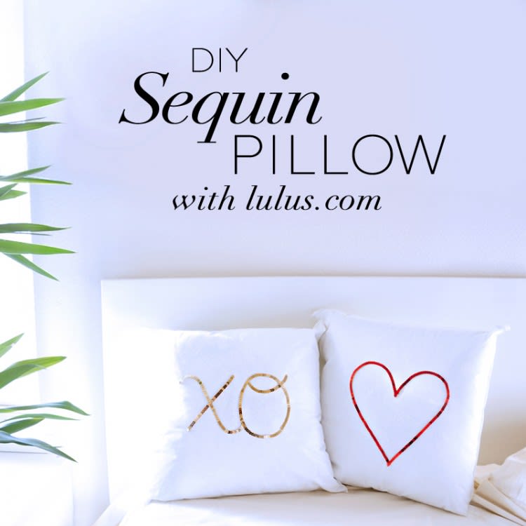 DIY Sequin Pillow - Lulus.com Fashion Blog