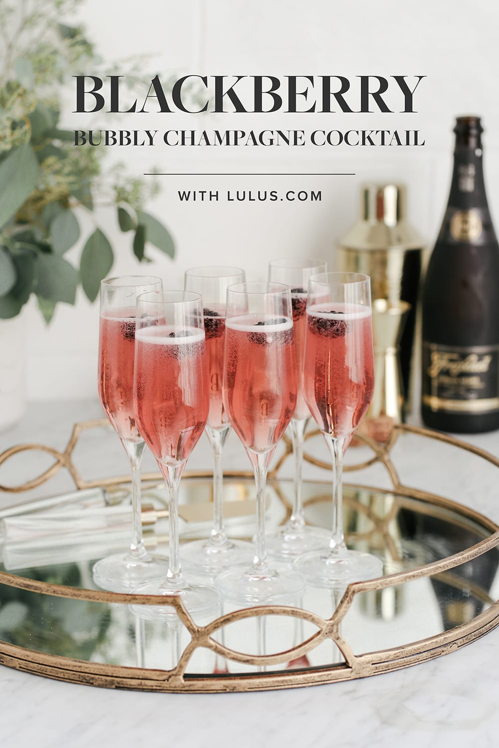 Happy Hour: Blackberry Bubbly Champagne Cocktail - Lulus.com Fashion Blog