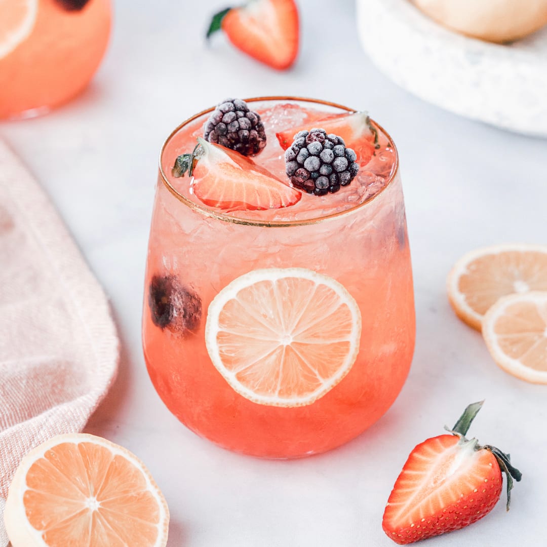 Happy Hour At Home Sparkling Berry Cocktail Fashion Blog