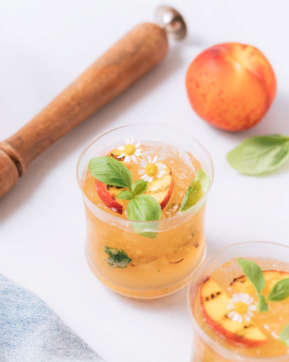 Grilled Peach & Basil Smash Cocktail Recipe - Lulus.com Fashion Blog