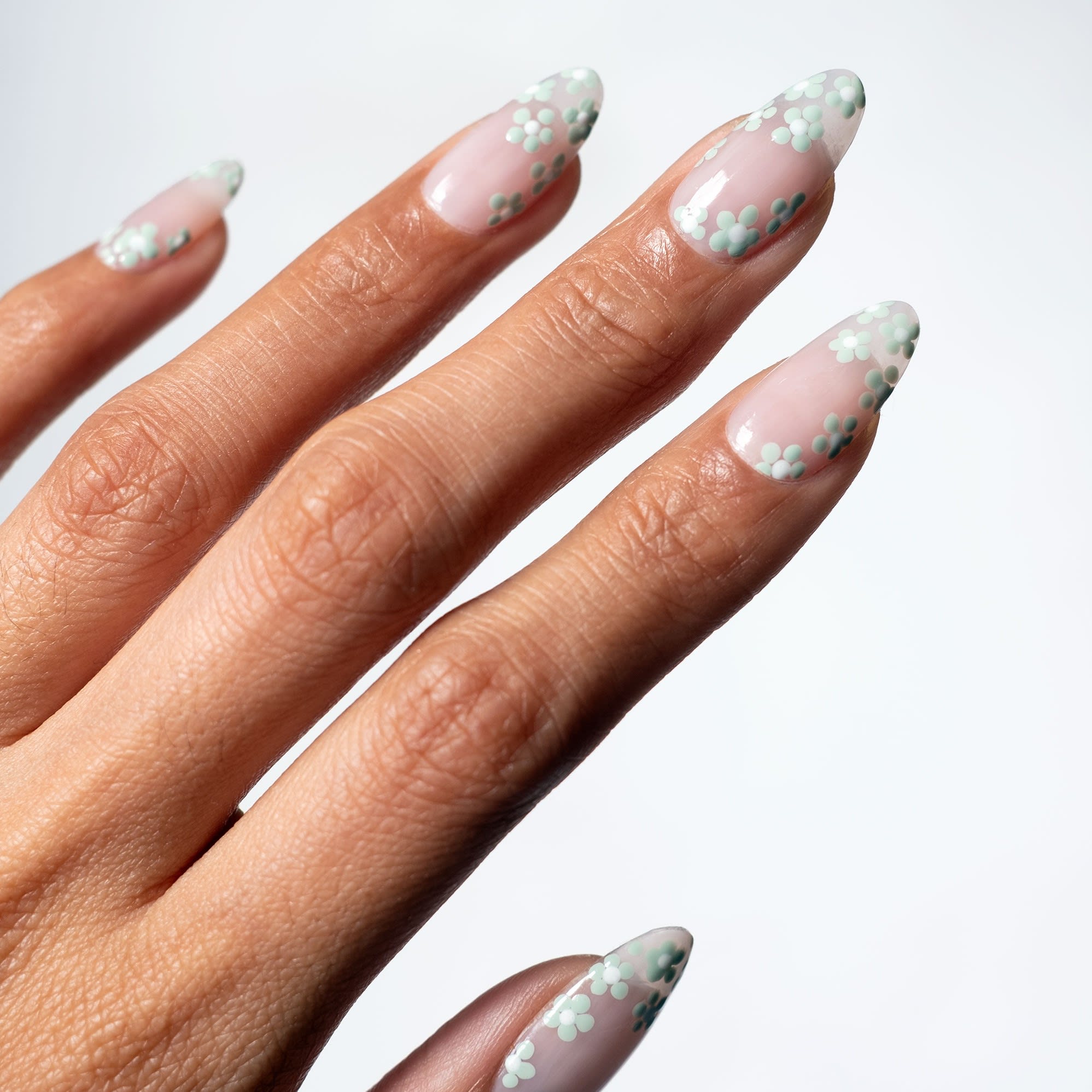 Copy This Green Flower Nail Art Design ASAP - Lulus.com Fashion Blog