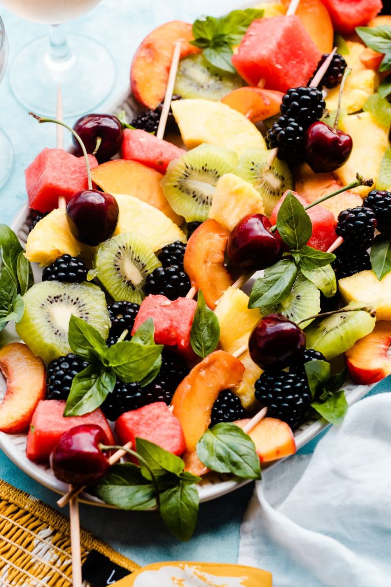 Picnic Snacks Idea: Colorful Fruit Kebabs For Summer - Lulus.com ...