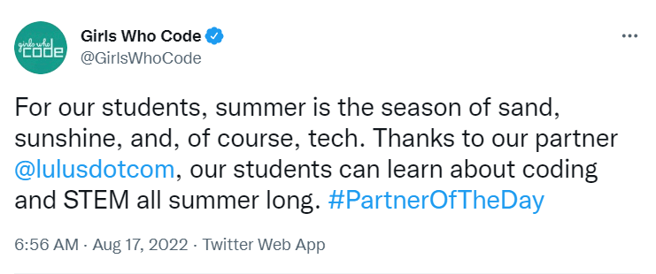 Celebrating Lulus' Partnership With Girls Who Code Summer Immersion ...