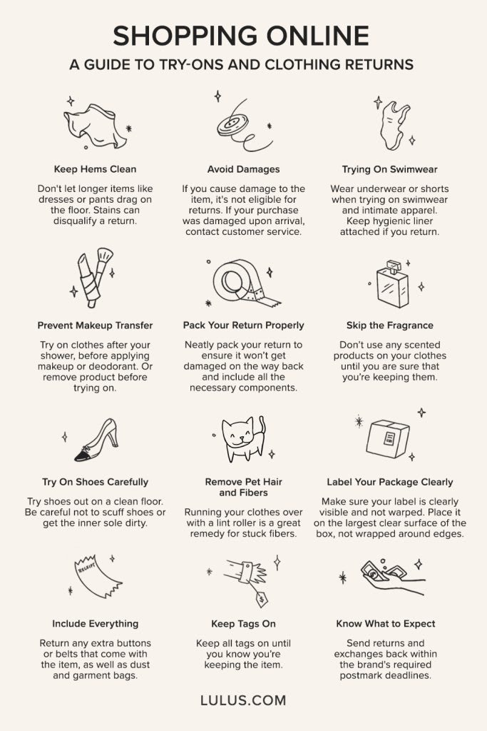 How To Try-On & Return Clothing You Bought Online - Lulus.com Fashion Blog