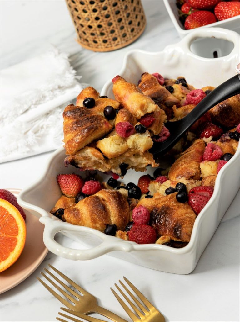 Berry Croissant French Toast Bake, A Brunch Game Changer - Lulus.com ...