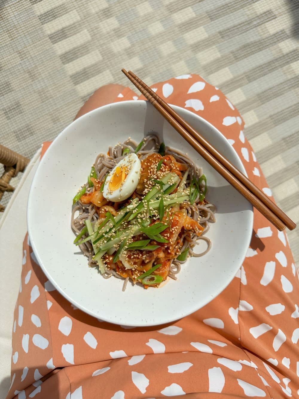 Bibim-Guksu Recipe: How to Make Cold Kimchi Noodles - Lulus.com Fashion ...