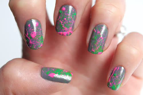 Manicure Monday: Splatter Nails with Syl and Sam - Lulus.com Fashion Blog