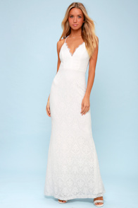 Lovely White Dress - Maxi Dress - Mermaid Maxi - Gown - $98.00