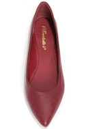Cute Red Flats - Pointed Flats - Office Shoes - $17.00