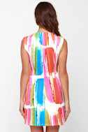 Black Swan Splash - Multi Print Dress - Sleeveless Dress - $79.00