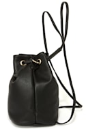 Cute Black Backpack - Drawstring Backpack - Black Bag - $35.00