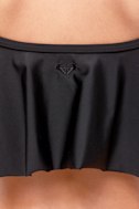 Roxy Cropped Tankini - Black Bikini - Ruffle Bikini - $80.00