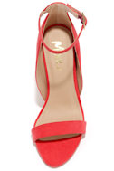 Pretty Red Heels - Single Sole Heels - Stiletto Heels - $38.00