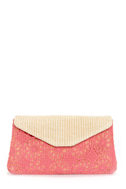 Cute Lace Clutch - Crocheted Clutch - Coral Pink Clutch - $45.00
