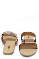 Chic Tan Sandals - Slide Sandals - Metallic Sandals - $16.00