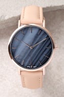 Elegant Blue and Beige Watch - Women's Watch