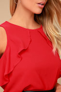 Cute Red Top - Off-the-Shoulder Top - Red Blouse