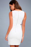 Chic White Dress - Bodycon Dress - Cutout Dress