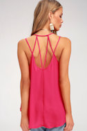 Cute Fuchsia Tank Top - Strappy Tank Top - Pink Top