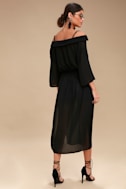 Cute Black Maxi Top - OTS Top - Sheer Maxi Top
