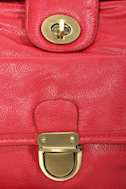 Chic Structured Handbag - Red Handbag - Vegan Leather Purse - $42.00