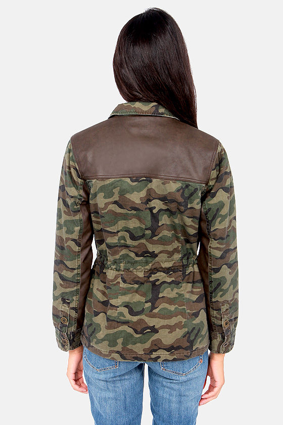 Gentle Fawn Archer Jacket - Camo Print Jacket - Army Jacket - $145.00