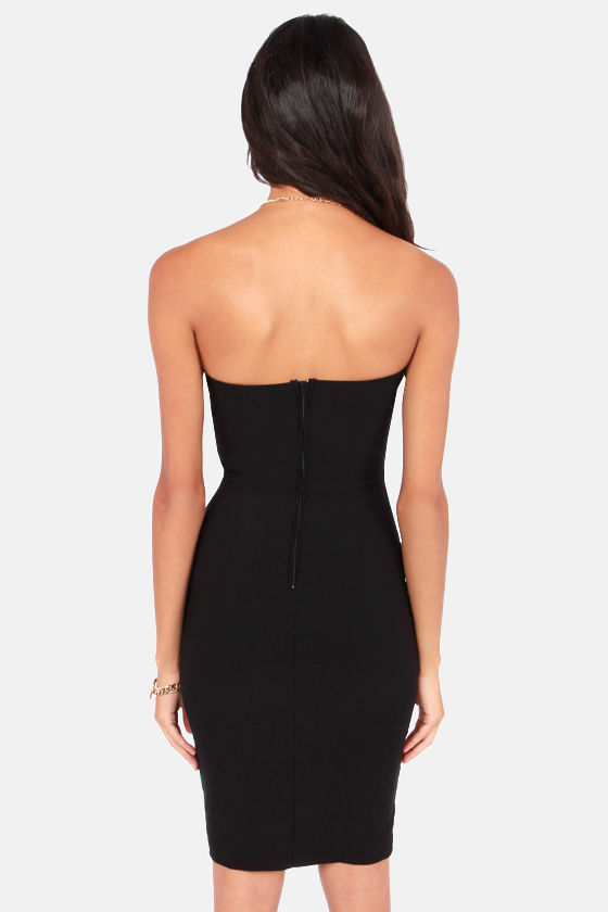 Cute Black Dress - Strapless Dress - Bodycon Dress - $39.00