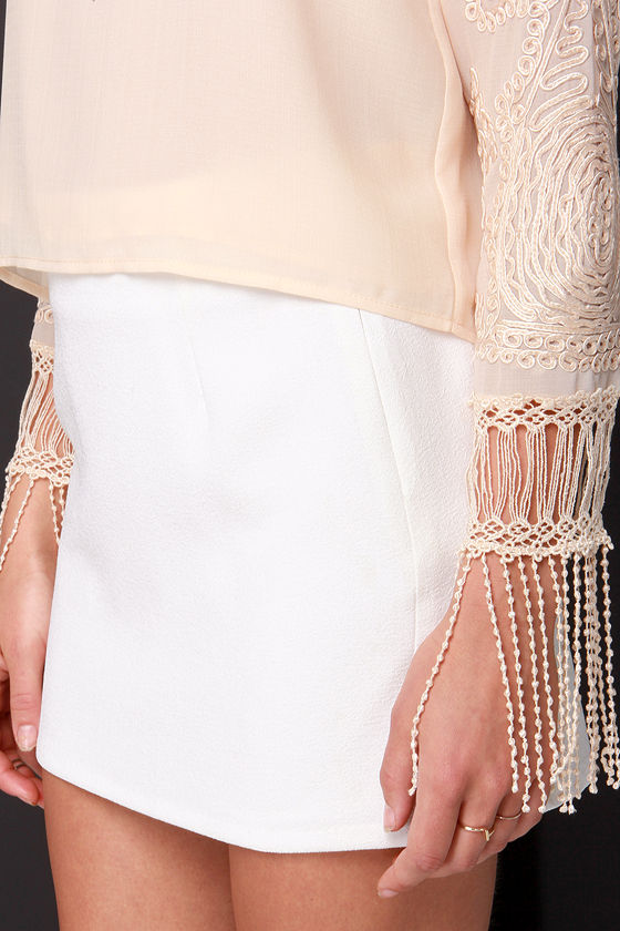 Pretty Peach Top - Boho Top - Long Sleeve Top - $72.00