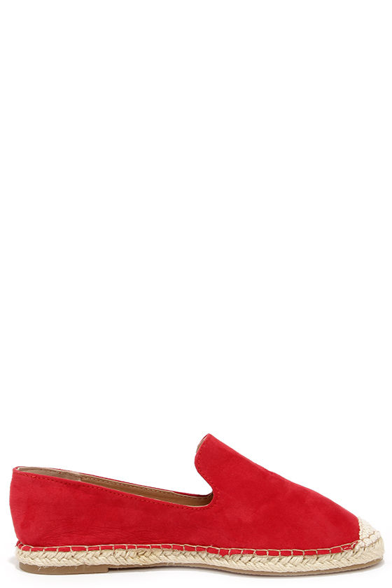 Cute Red Flats - Espadrille Flats - Red Espadrilles - $23.00