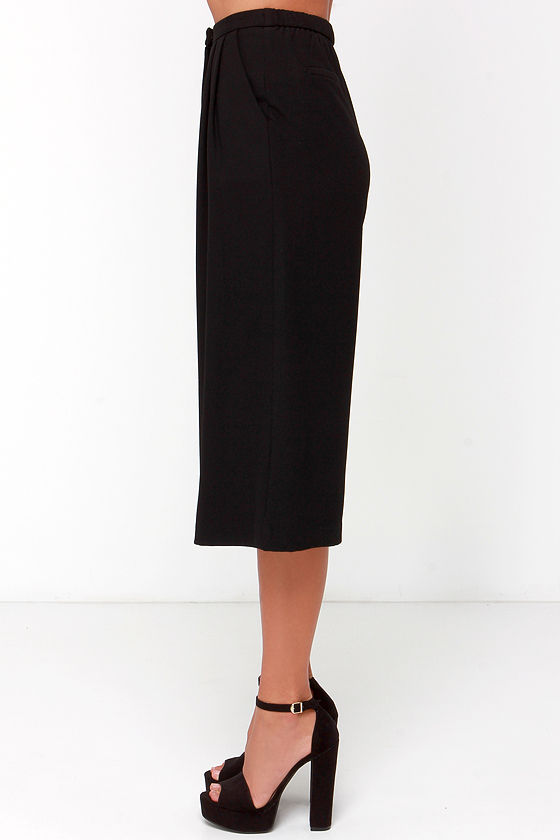 Chic Black Culottes - Black Pants - Black Shorts - Gauchos - $86.00