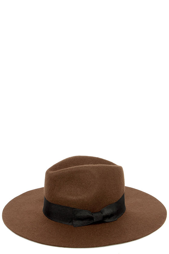 Cool Brown Hat - Fedora Hat - Wool Hat - Floppy Hat - $39.00