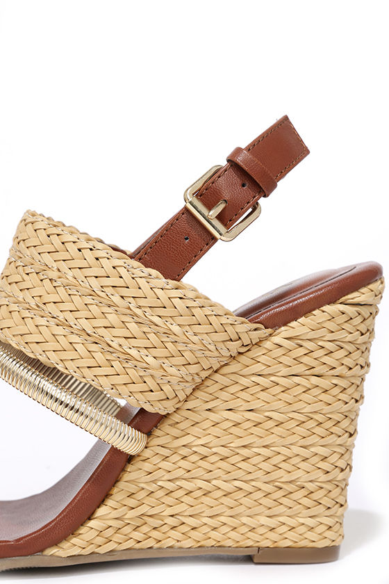 Cute Natural Wedges - Woven Wedges - Beige Wedges - $65.00