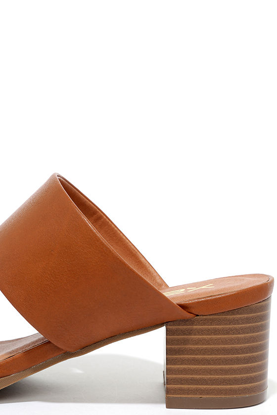 Cute Tan Sandals - Slide Sandals - Mules - $26.00