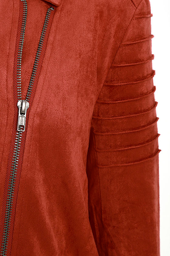 Mink Pink Now Or Never Jacket - Rust Orange Jacket - Moto Jacket - $149.00