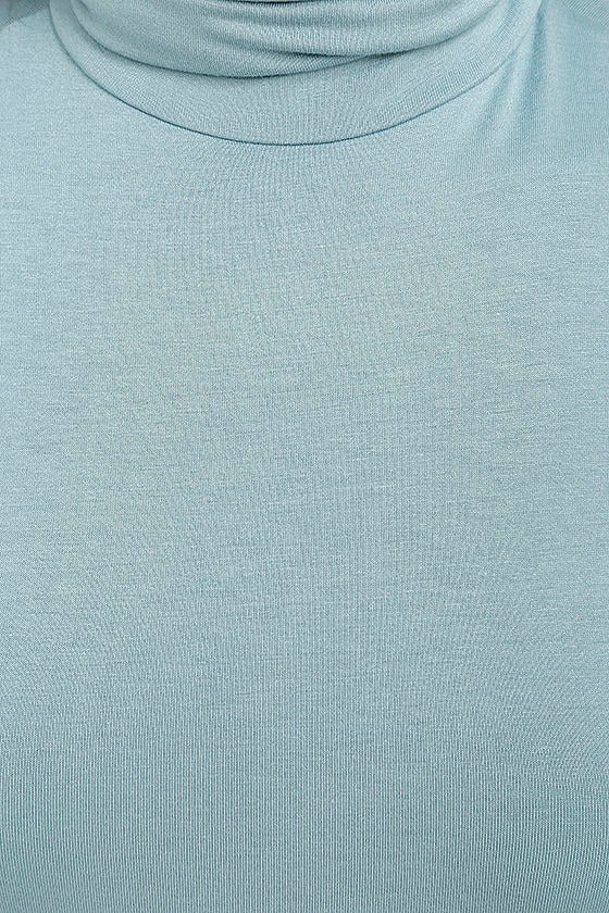 Turtleneck Top - Light Blue Top - Sleeveless Top - $26.00 Turtleneck Top - Light Blue Top - Sleeveless Top - $26.00