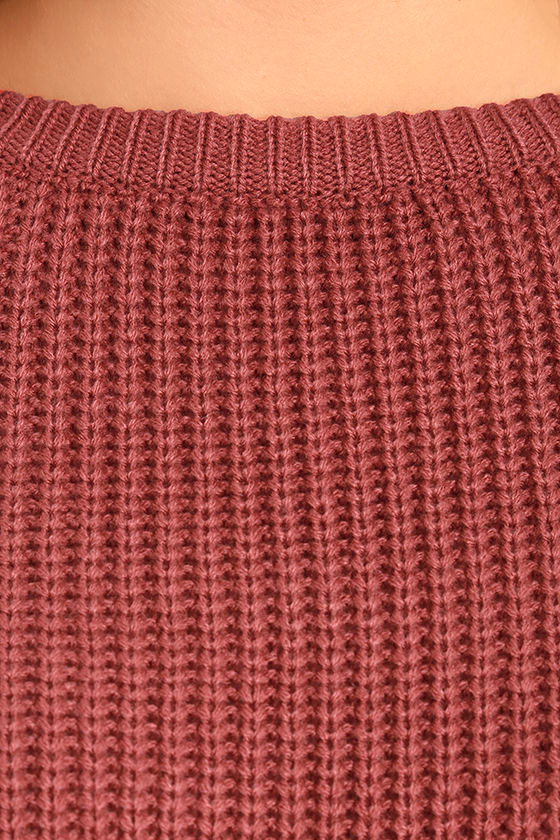 Sexy Rust Red Dress - Sweater Dress - Backless Dress - $58.00