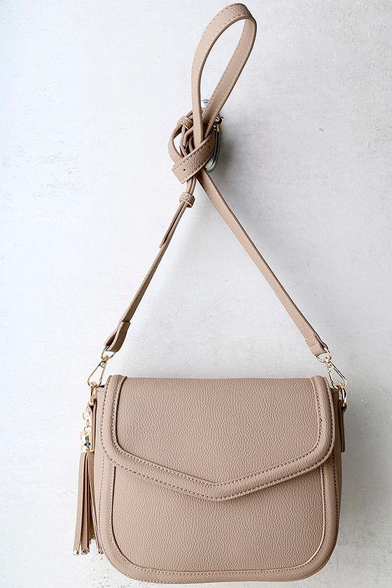 Chic Taupe Purse - Crossbody Bag - Vegan Leather Purse - $39.00