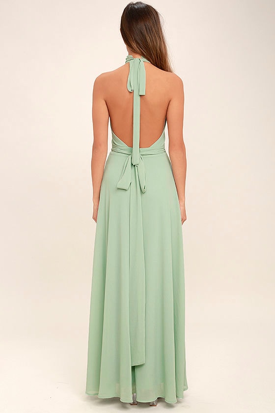 Stunning Sage Green Maxi Dress Halter Maxi Backless Maxi 89 00