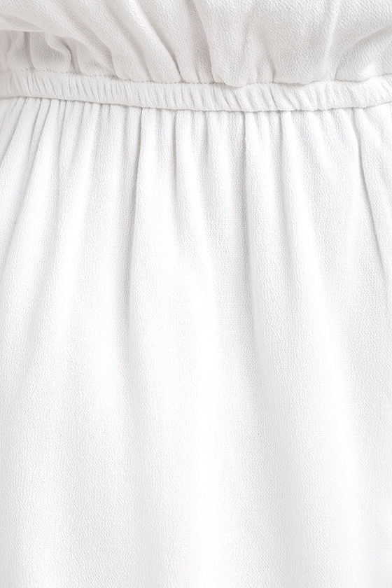 Sexy White Romper - Backless Romper - Long Sleeve Romper - $54.00