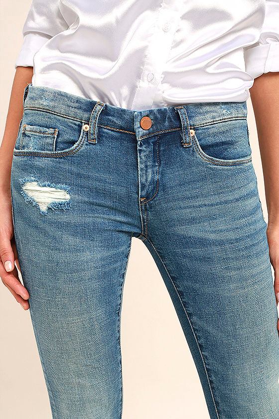 Blank NYC Skinny Classique - Distressed Jeans - Raw Hem Jeans - Uneven ...