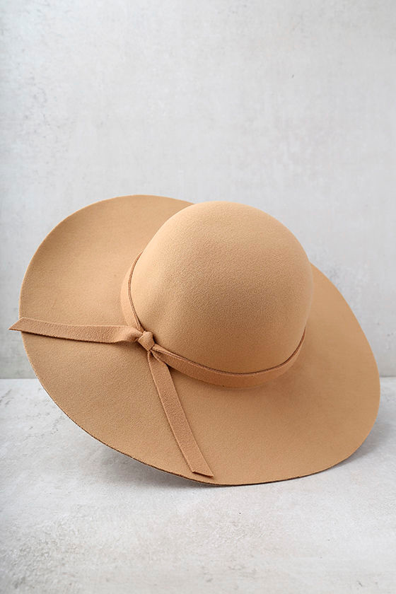 Cute Tan Hat - Floppy Hat - Rounded Top Hat - $15.00