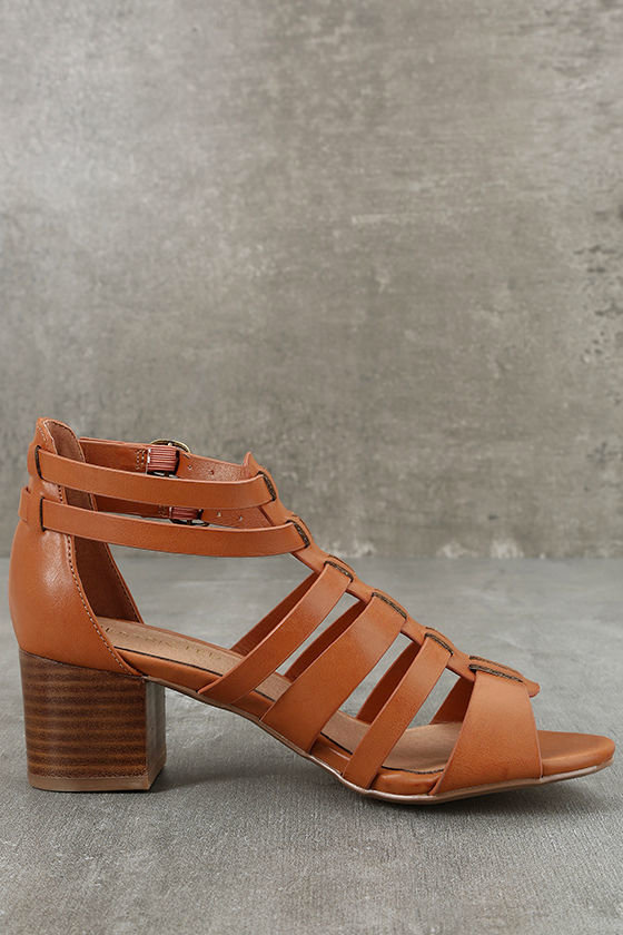 Restricted Hudson Heels - Brown Caged Heels - High Heel Sandals - $49.00