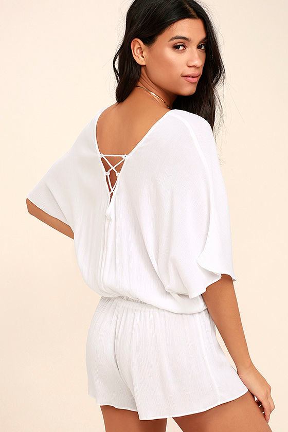 Tavik Venise - Lace-Up Romper - Romper Cover-Up - Swim Cover-Up - $54.00