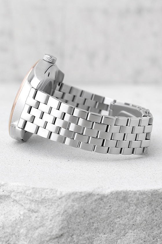 Nixon Bullet Silver, Gold, and Rose Gold Watch - Silver Watch - $250.00