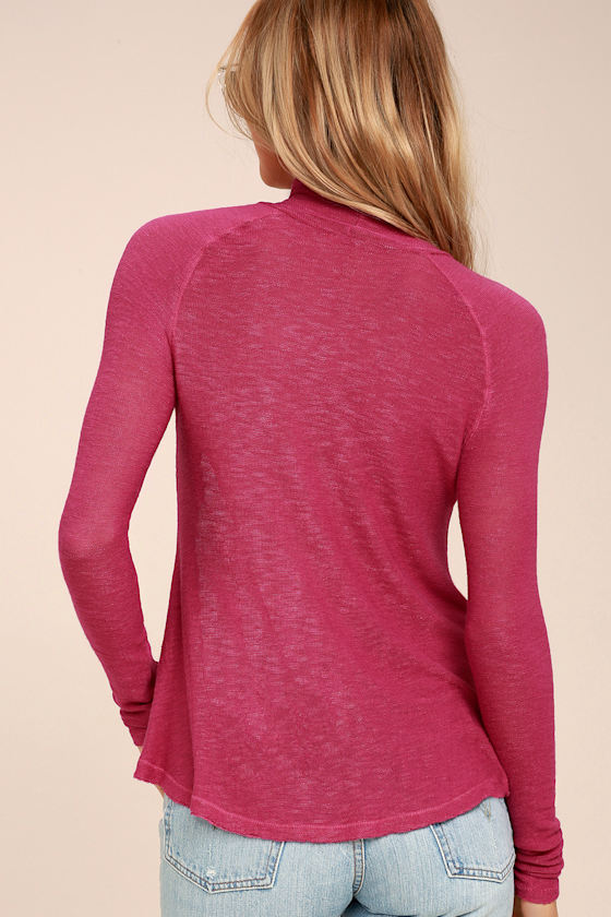 Free People Weekend Snuggle Top - Sweater Top - Red Top