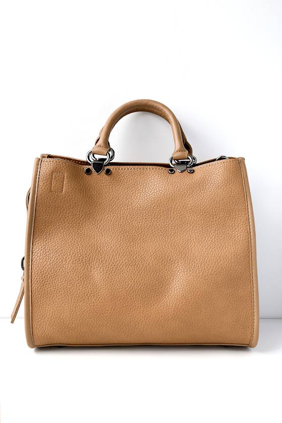 Chic Light Brown Handbag - Vegan Leather Handbag